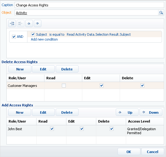 Change Access Rights Process Item Creatio Academy Improve Your