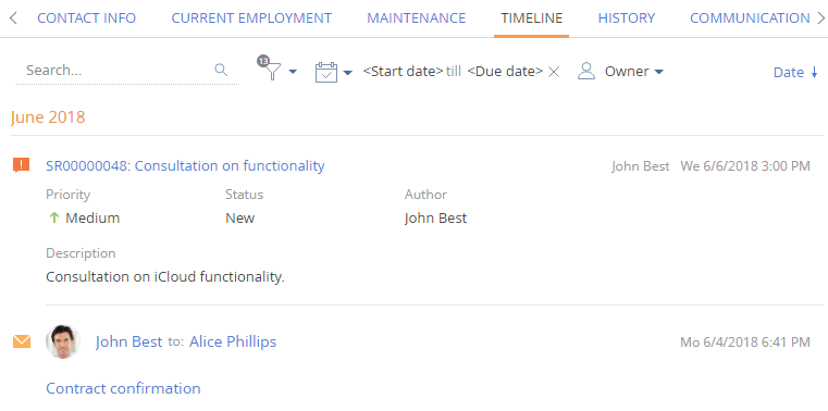Check timelines | Creatio Academy