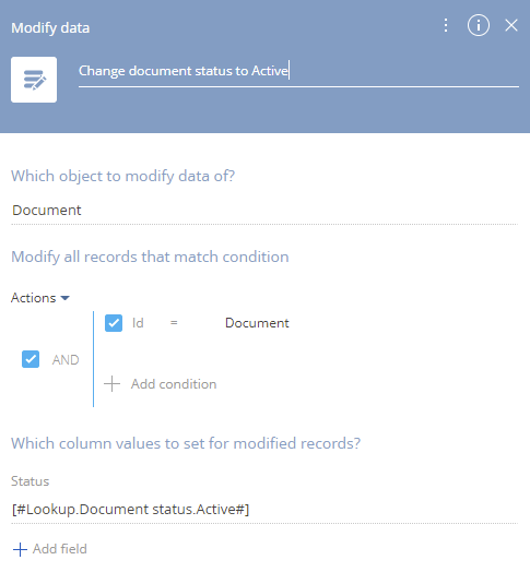Configure a document approval process | Creatio Academy