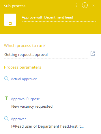 Use process parameters | Creatio Academy