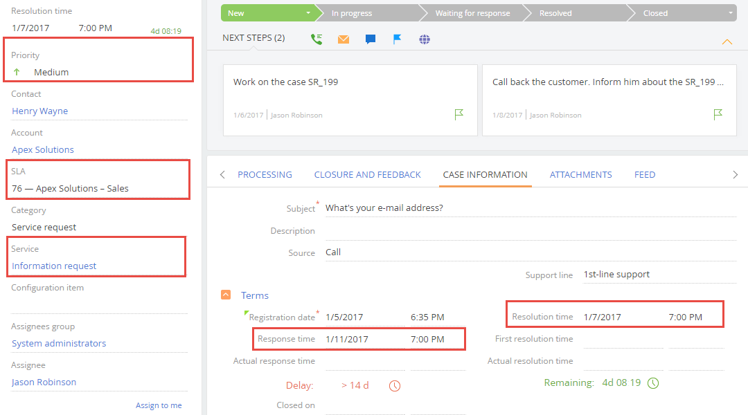 Calculate response and resolution time | Creatio Academy Calculate response and resolution time | Creatio Academy