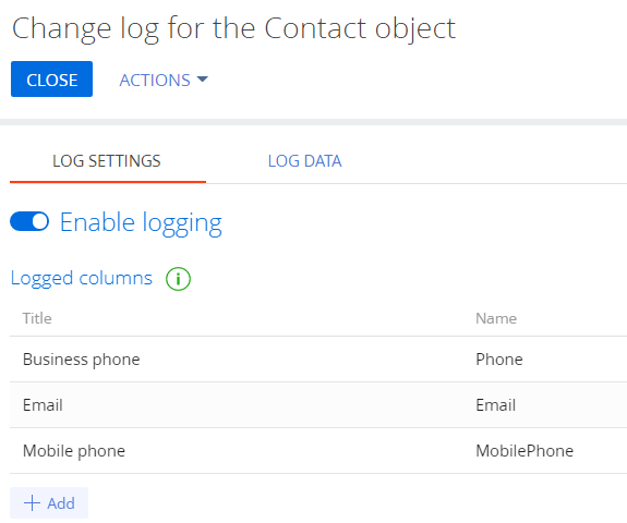 Set up the change log | Creatio Academy