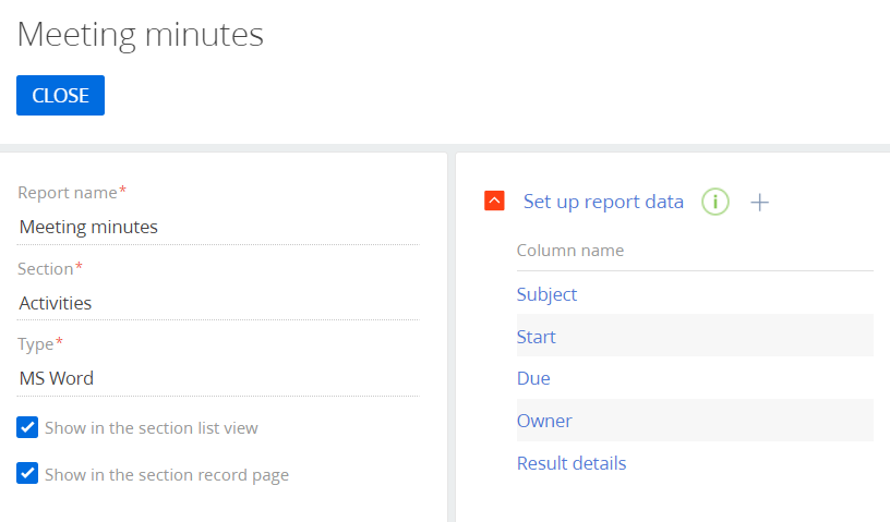 Add a new MS Word report in Creatio | Creatio Academy
