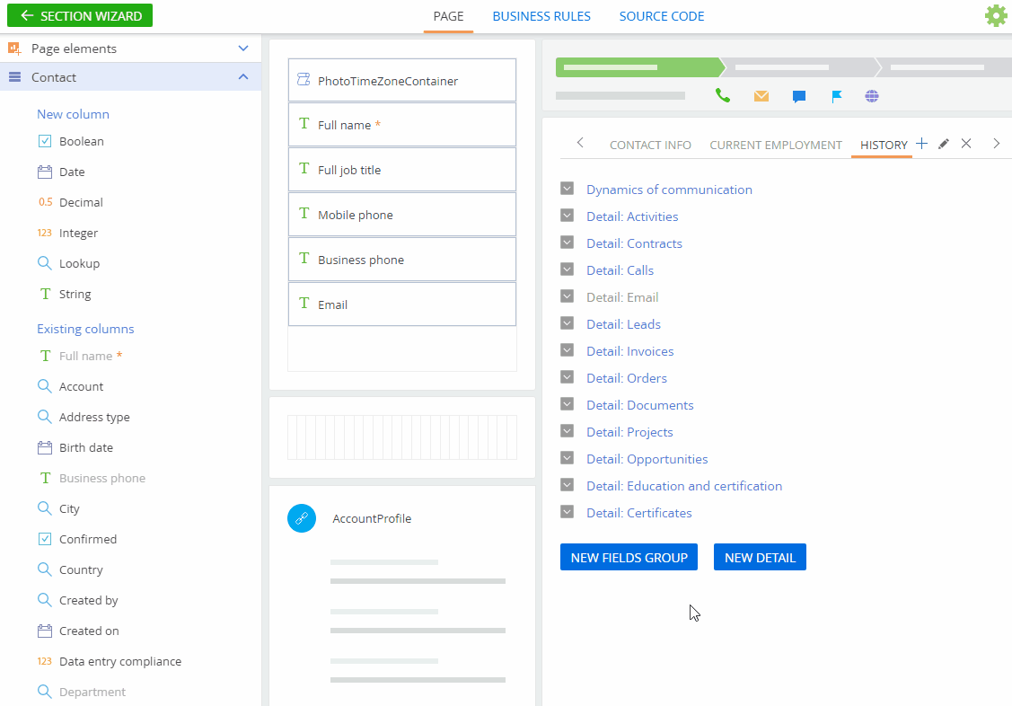 Add dashboards as page widgets | Creatio Academy