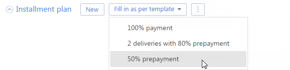 How to use the installment plan template on the order page