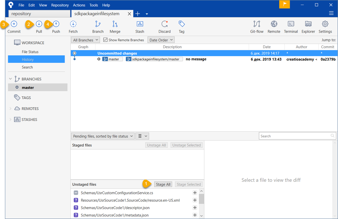 Version control in Git | Creatio Academy